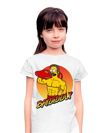 Camiseta Unisex Los Simpsons Nerd Flanders Surf Baydiddly Mandragora