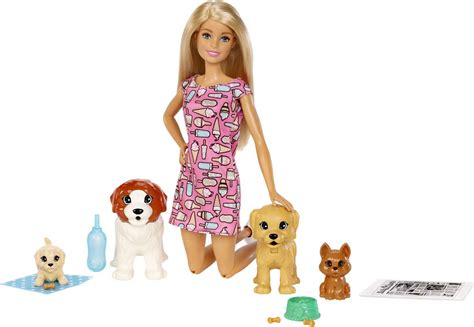 Barbie Doggy Daycare Doll And Pets Playset With 4 Dogs And Accessories