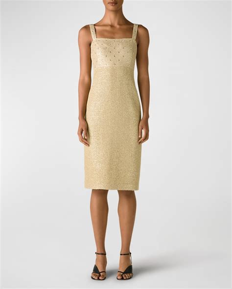The Row Amaranth Paillette Knit Midi Dress Neiman Marcus