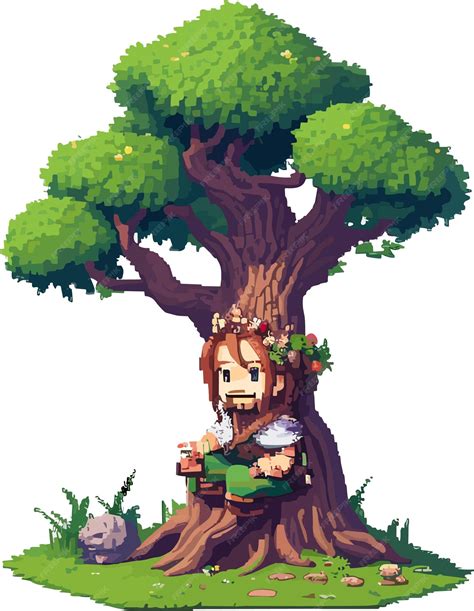 Premium Vector Dreamweaver V5 A Serene Rpg Tree Character In A