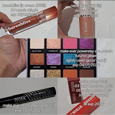 Jual Preloved Make Up Lokal Eyeshadow Mascara Lipcream Liquid Blush Glossy Liptint Lipstain