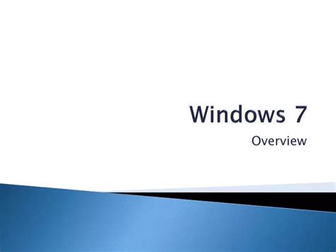 PPT Windows 7 PowerPoint Presentation Free Download ID 1659998
