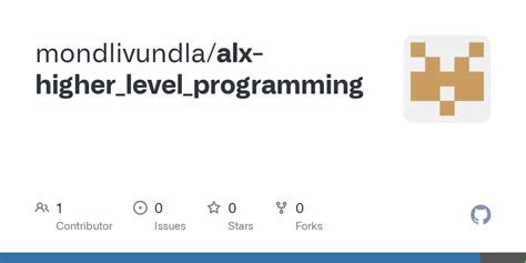 GitHub Mondlivundla Alx Higher Level Programming