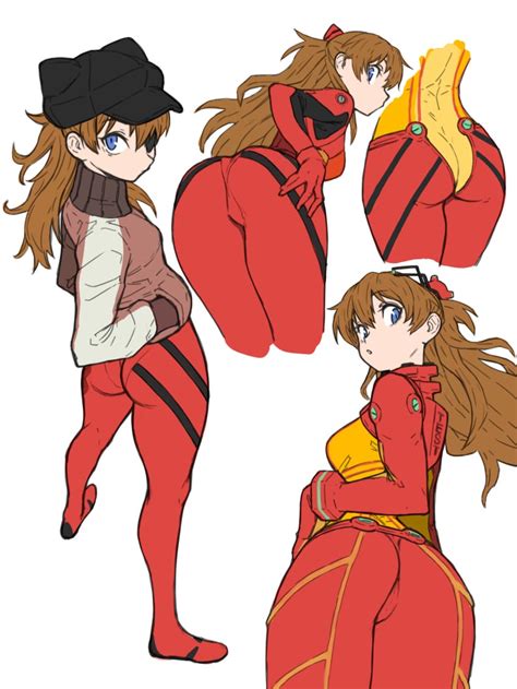 Rule 34 1girls Ass Asuka Langley Sohryu Bodysuit Breasts Clothed Clothed Female Female