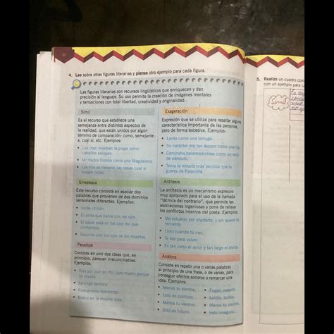 Realizó Un Cuadro Comparativo De Las Figuras Literarias Con Un Ejemplo