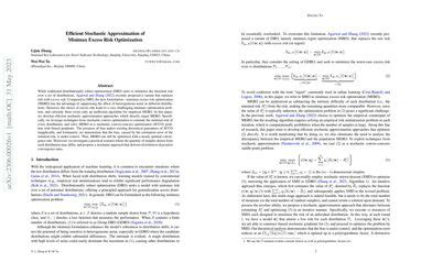 Efficient Stochastic Approximation Of Minimax Excess Risk Optimization