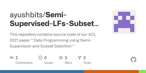 Github Ayushbitssemi Supervised Lfs Subset Selection This Repository Contains Source Code Of