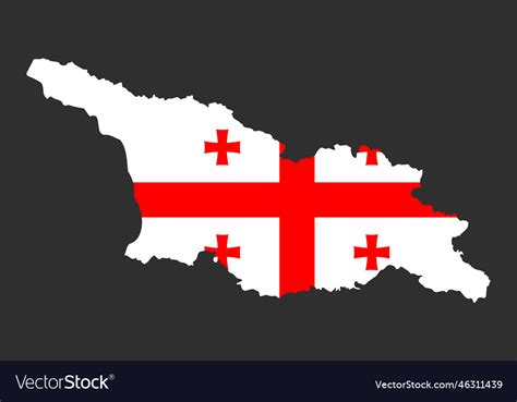Highly Detailed Editable Political Map Of Georgia Vector Image