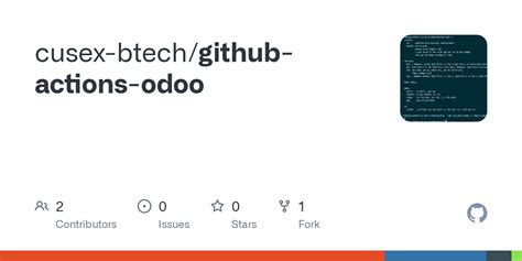 Github Cusex Btechgithub Actions Odoo