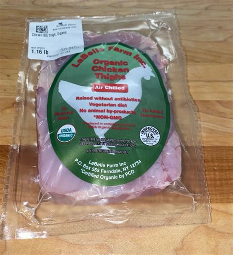 Organic Air Chilled Chicken Thighs Boneless Skinless Bella Bella