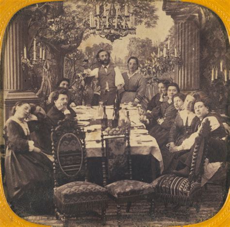 За обеденным столом 1860 е Фотограф Э Лами Фото Камералабс