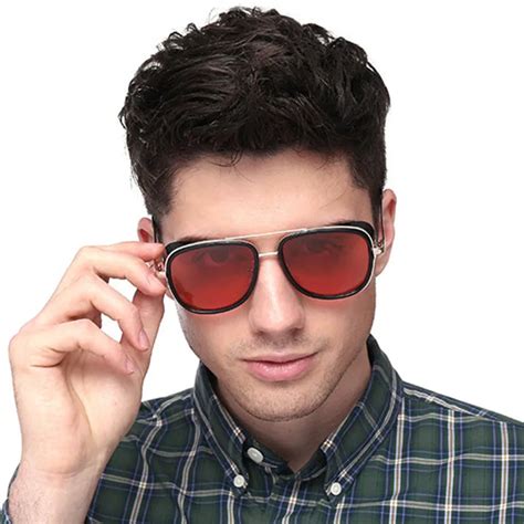 Iron Man 3 Matsuda Tony Stark Sunglasses Men Rossi Coating Retro