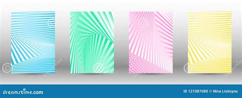 A Set Of Abstract Patterns With Distorted Lines Stock Vector Illustration Of Business