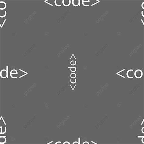 Vectorized Seamless Pattern Of Code Sign Icon And Programming Language
