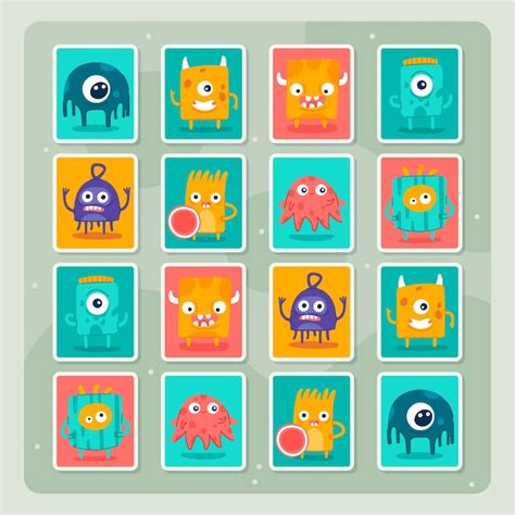 Free Vector Hand Drawn Memory Game Cards