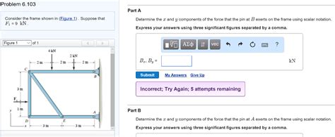 Solved Problem Part A Consider The Frame Shown In Chegg