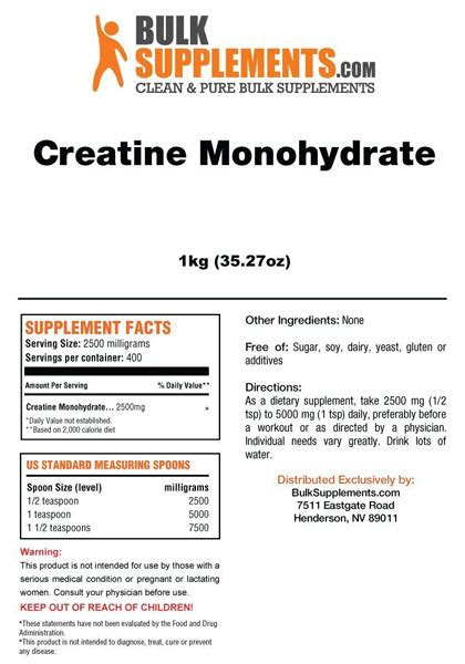 Bulk Supplements Creatine Monohydrate Powder Review