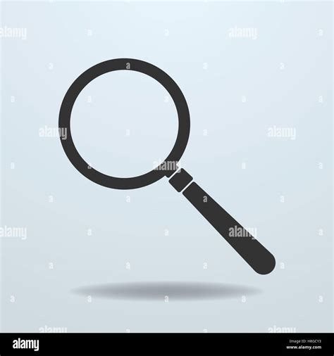 Icon Of Magnifier Glass Black Style Vector Illustration Stock Vector
