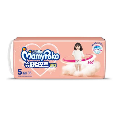 Lg생활건강 마미포코 슈퍼컴포트 팬티기저귀 특대형 5단계여아 36p 배민 장보기∙쇼핑