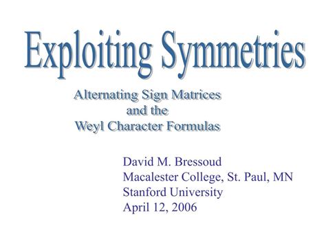ppt exploiting symmetries powerpoint presentation free download id