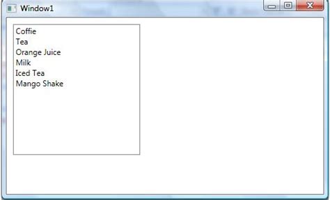 Listbox In Wpf
