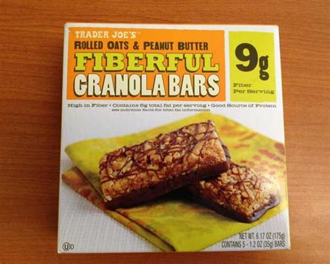 taste test trader joe s rolled oats and peanut butter fiberful granola bars