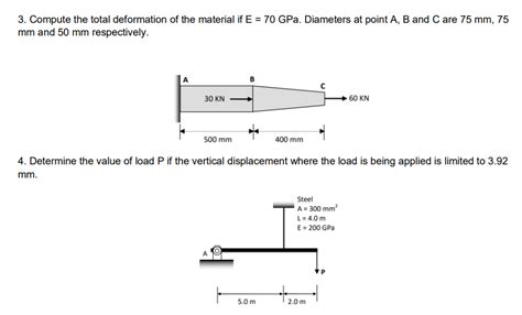 Solved Show The Complete Solution 3 Compute The Total Deformation