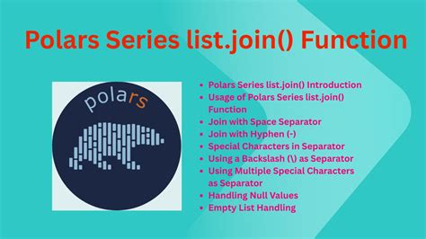 Polars Series Listjoin Function With Examples Spark By Examples