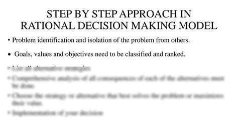 SOLUTION Rational Decision Making Model Studypool