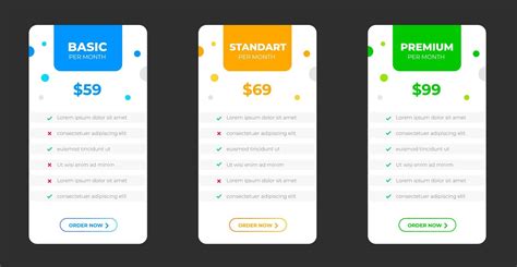 Ui Ux Pricing Design Tables With Tariffs Subscription Features Checklist And Business Plans
