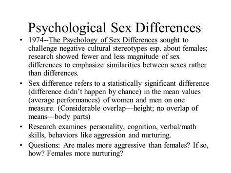 Biosocial Debates Social Constructionists Believe That All Sex Differences Are Social