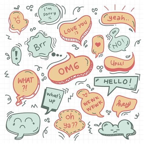 Premium Vector Sppech Bubbles Collection