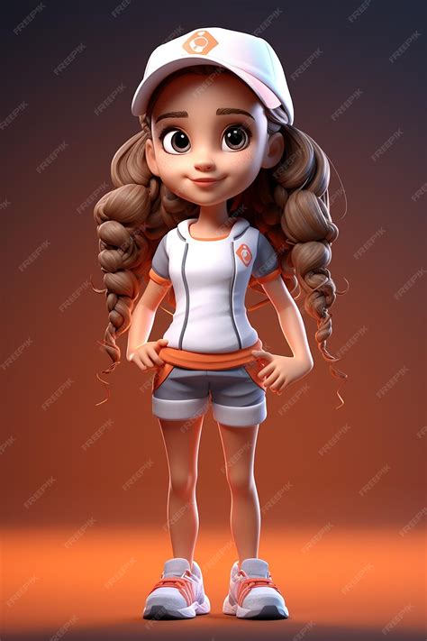 Premium Ai Image Cartoon Sport Girl 3d Character