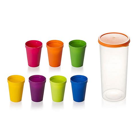 Stks Set Kleur Draagbare Regenboog Pak Cup Pic Grandado