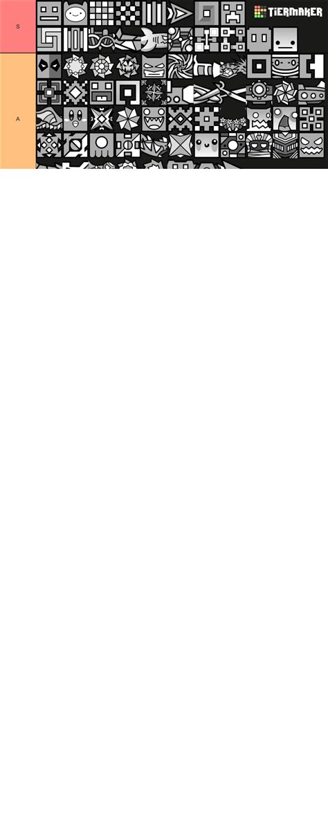 Recent Geometry Dash Tier Lists Tiermaker