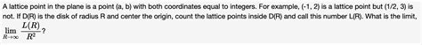 Solved A Lattice Point In The Plane Is A Point A B With Chegg