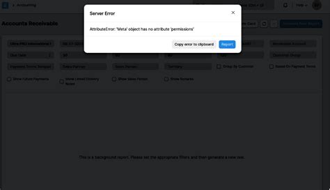 Ar Report Server Error Meta Object Has No Attribute Permissions · Issue 35906 · Frappe