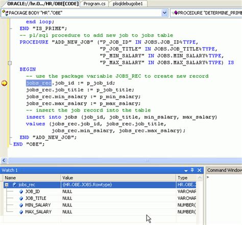 Debugging Oracle Pl Sql From Visual Studio