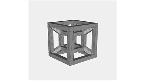 D Model Tesseract Low Poly TurboSquid