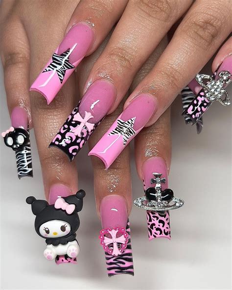 40 Best 2000s Nails To Inspire You Gel Nails Unique Acrylic Nails