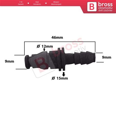 Bross Otomotiv - BHC633 Universal Genleşme Tankı Soğutucu Hortum Bağlantısı