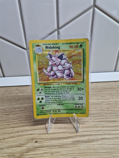 Nidoking Bs 11 Base Set Vintage Pokémon Karta Holo Rare R1999 Wotc