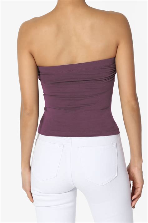 TheMogan Junior S Built In Shelf Bra No Slip Stretch Cotton Crop Tube