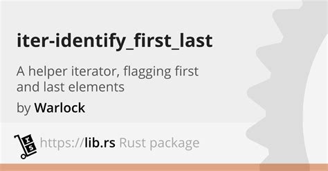 Iter Identify First Last Rust Library Lib Rs