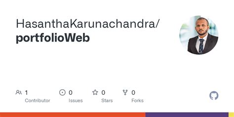 GitHub HasanthaKarunachandra PortfolioWeb