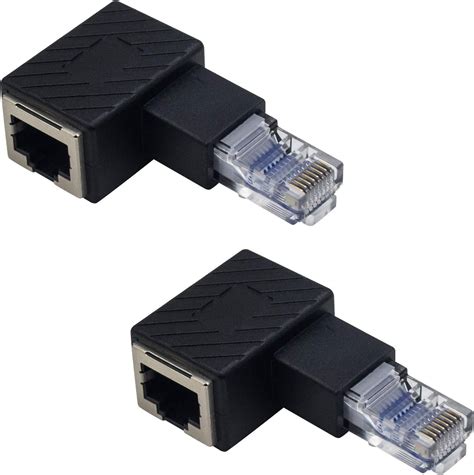 Ethernet Adapter 90 Degree Left Angled Rj45 Male To Female Ethernet Extender Adapter Cat5e