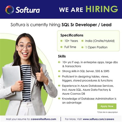 Softura On Linkedin Sqldeveloper Sqllead Ssis Ssrs Itjobs Technologyjobs Hiring