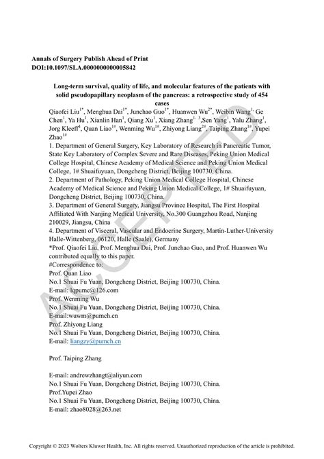 Long Term Survival Quality Of Life And Molecular Features Of The