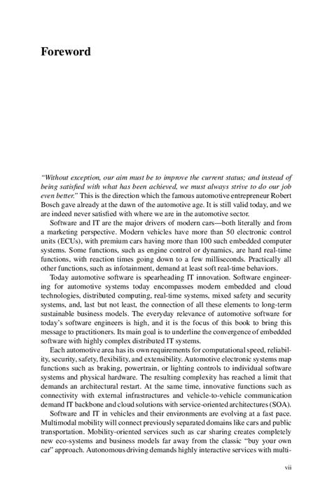 Download Free Automotive Software Architectures An Introduction Pdf Online 2021