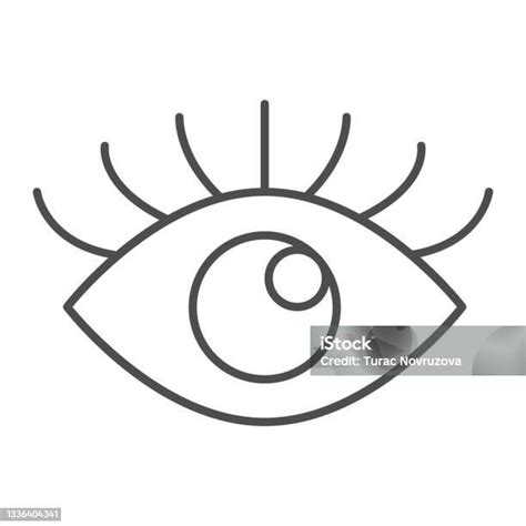 속눈썹이있는 눈을 열고 얇은 선 아이콘 인체 개념 흰색 배경의 시력 벡터 사인 모바일 개념 및 웹 디자인을위한 윤곽 스타일 아이콘 벡터 그래픽 0명에 대한 스톡 벡터 아트